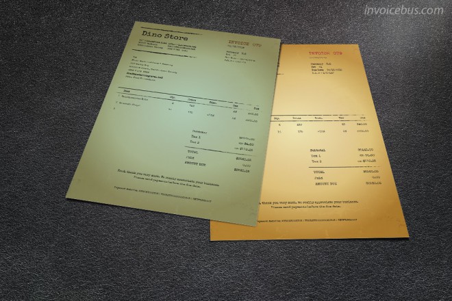 Vintage Invoice Template - Lotus
