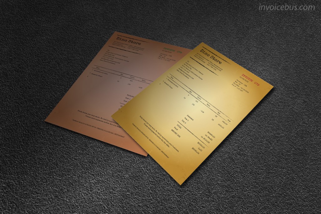 Vintage Invoice Template - Lotus