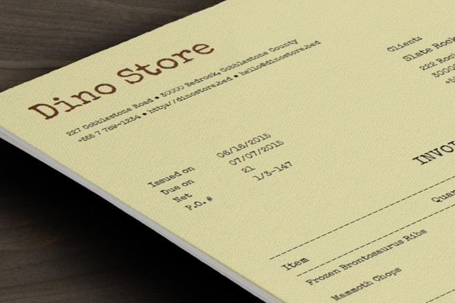 Vintage Typewriter Invoice - Machine